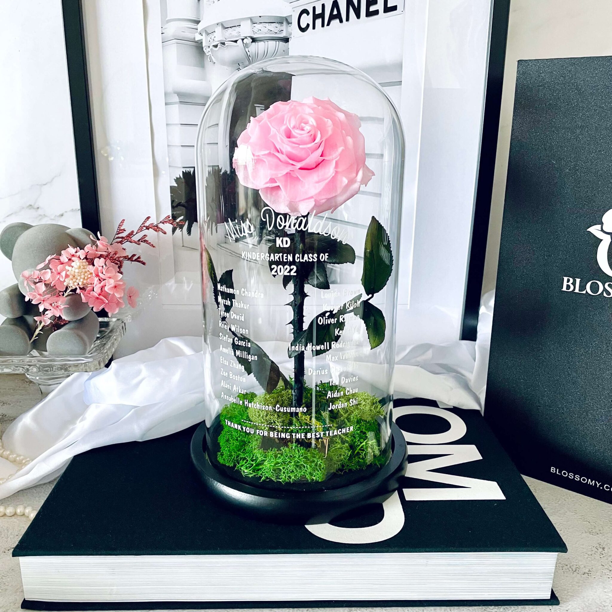Enchanted Pink Rose Dome - BLOSSOMY